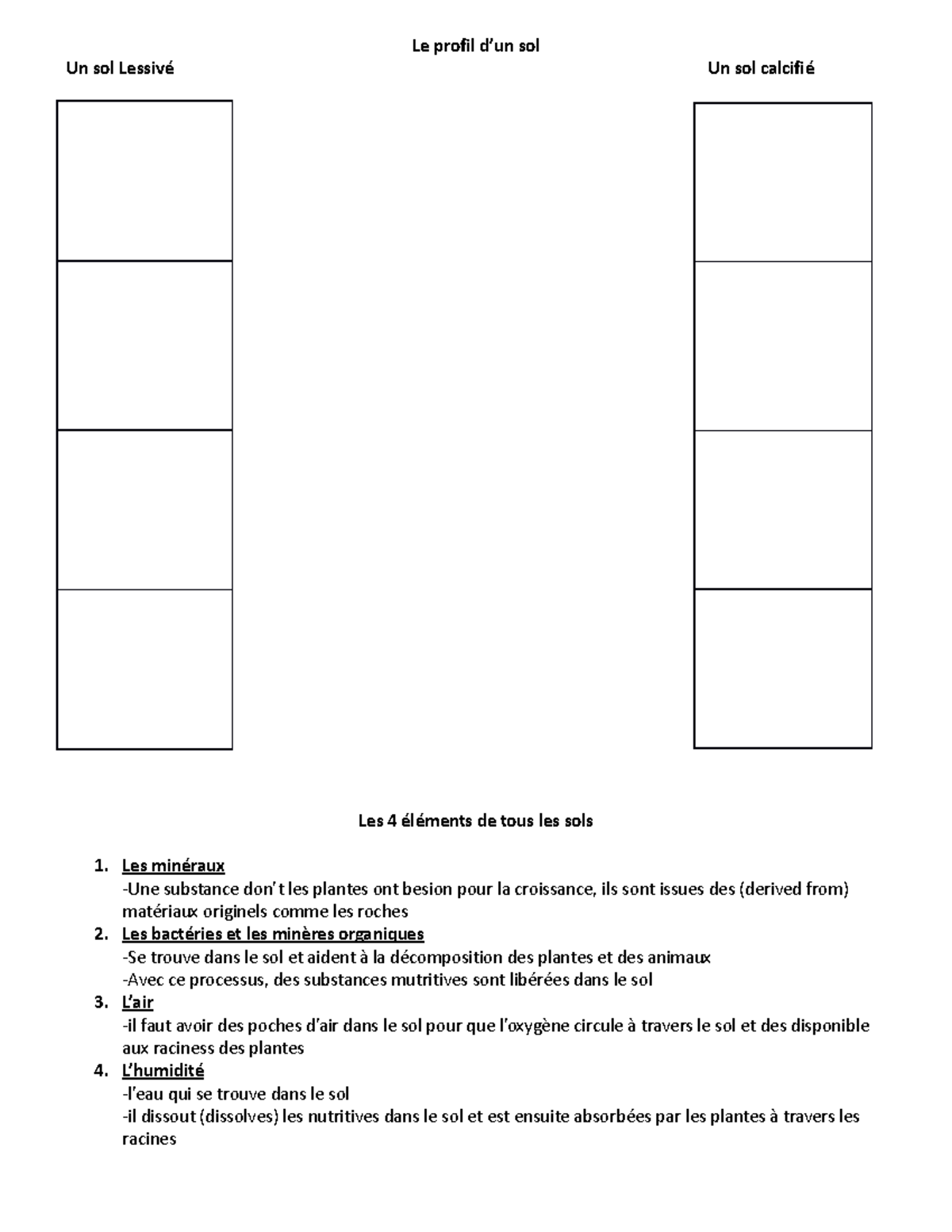 Le profil de sol - geo - Le profil d’un sol Un sol Lessivé Un sol ...