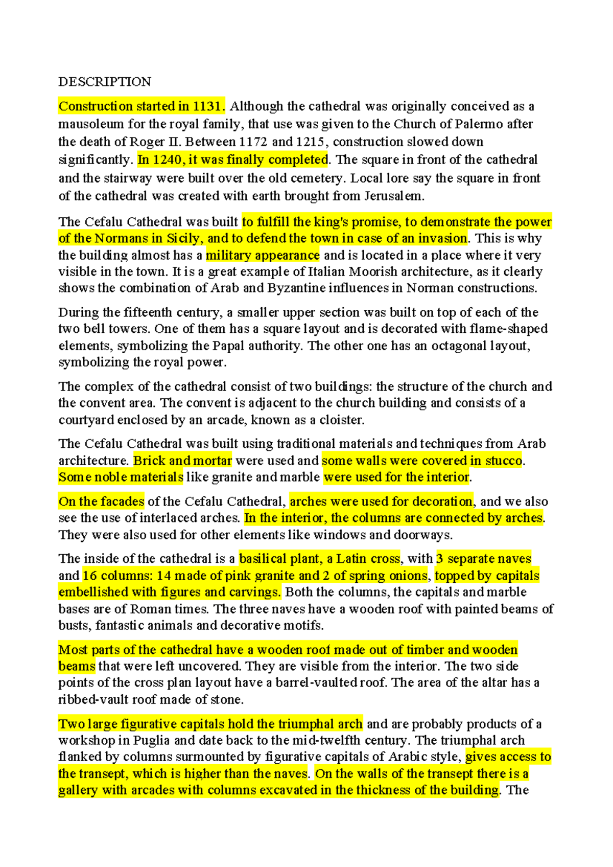 Description cefalù - Riassunto Istituzioni Di Storia Dell'Arte ...