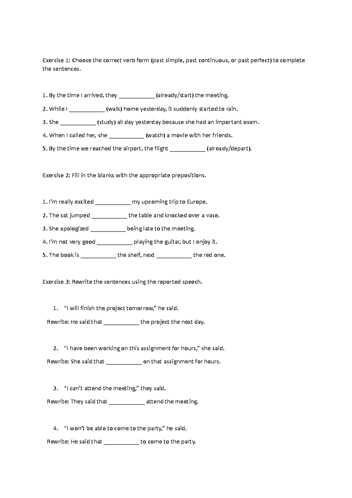 Grammarpractice - PRACTICE EXAMINATION FOR IELTS - Exercise 1: Choose ...