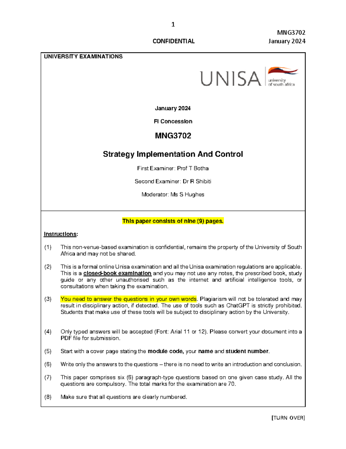 MNG3702 Concession Jan 2024 - MNG CONFIDENTIAL January 2024 ...