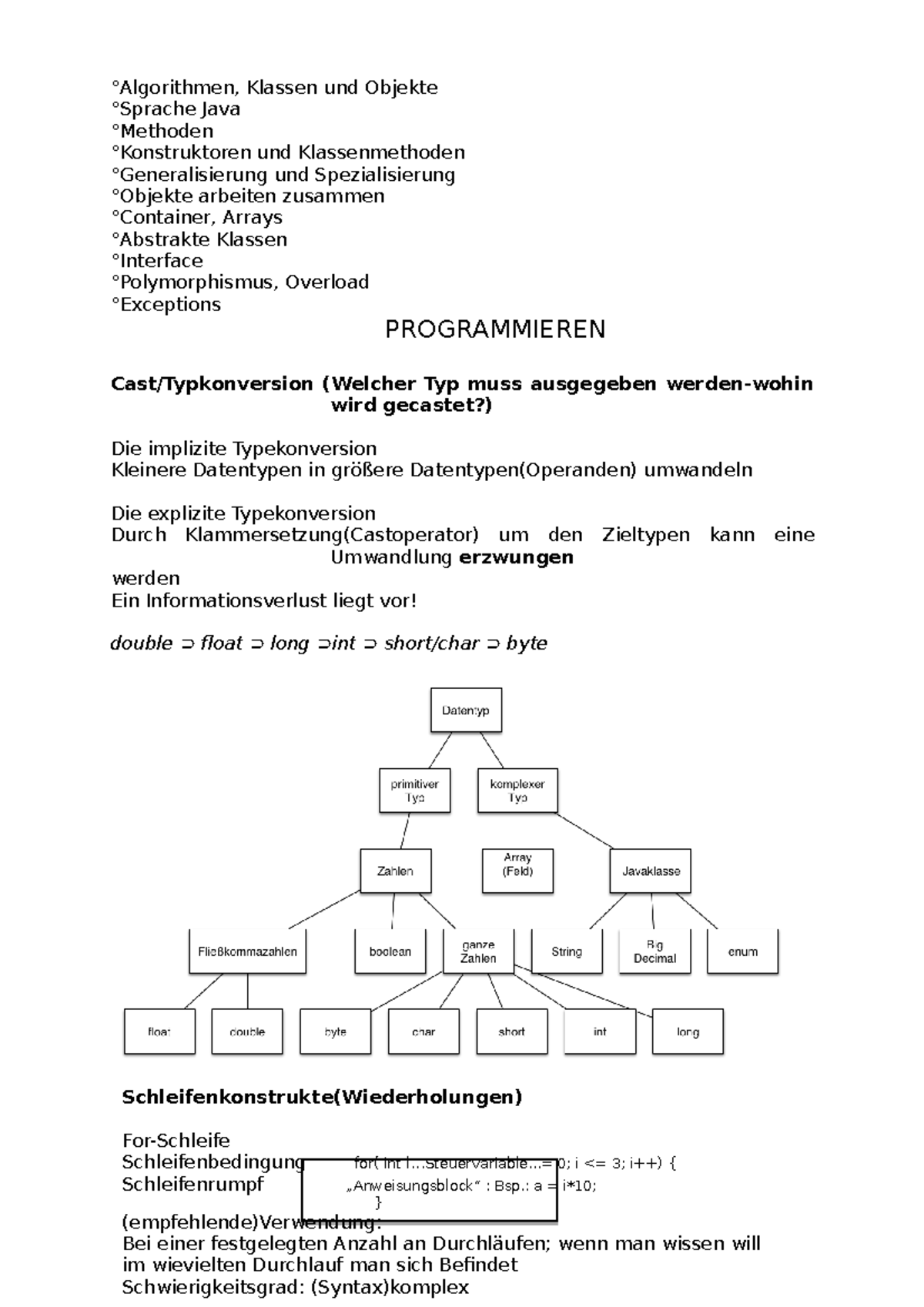 JAVA Programmieren Endversion - °Algorithmen, Klassen und Objekte ...
