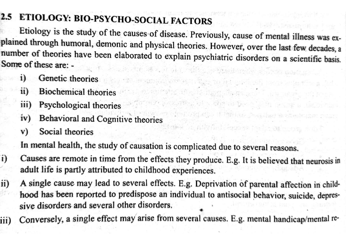 7 - Etiology - Bsc nursing - Studocu