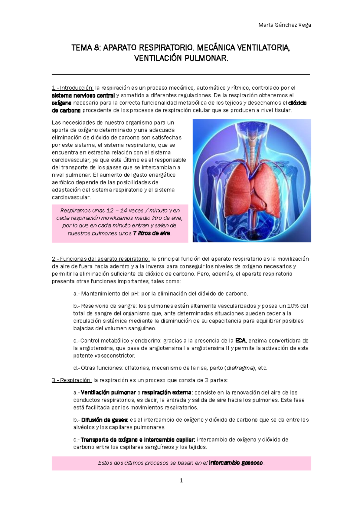 TEMA 8 - Varios. - Warning: TT: undefined function: 32 TEMA 8: APARATO RESPIRATORIO. MECÁNICA ...
