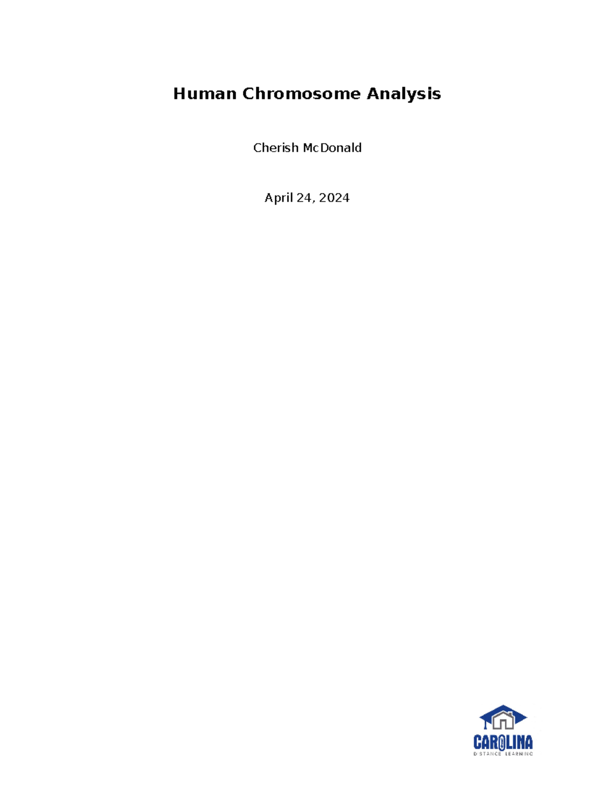 580207 Human Chromosome Analysis Q - Human Chromosome Analysis Cherish ...