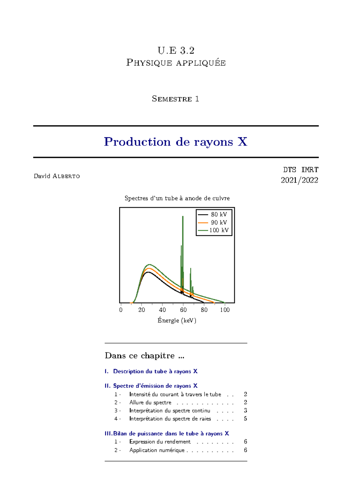 32 Rayons Xprof - Note de cours physique - U 3. Physique appliquée ...
