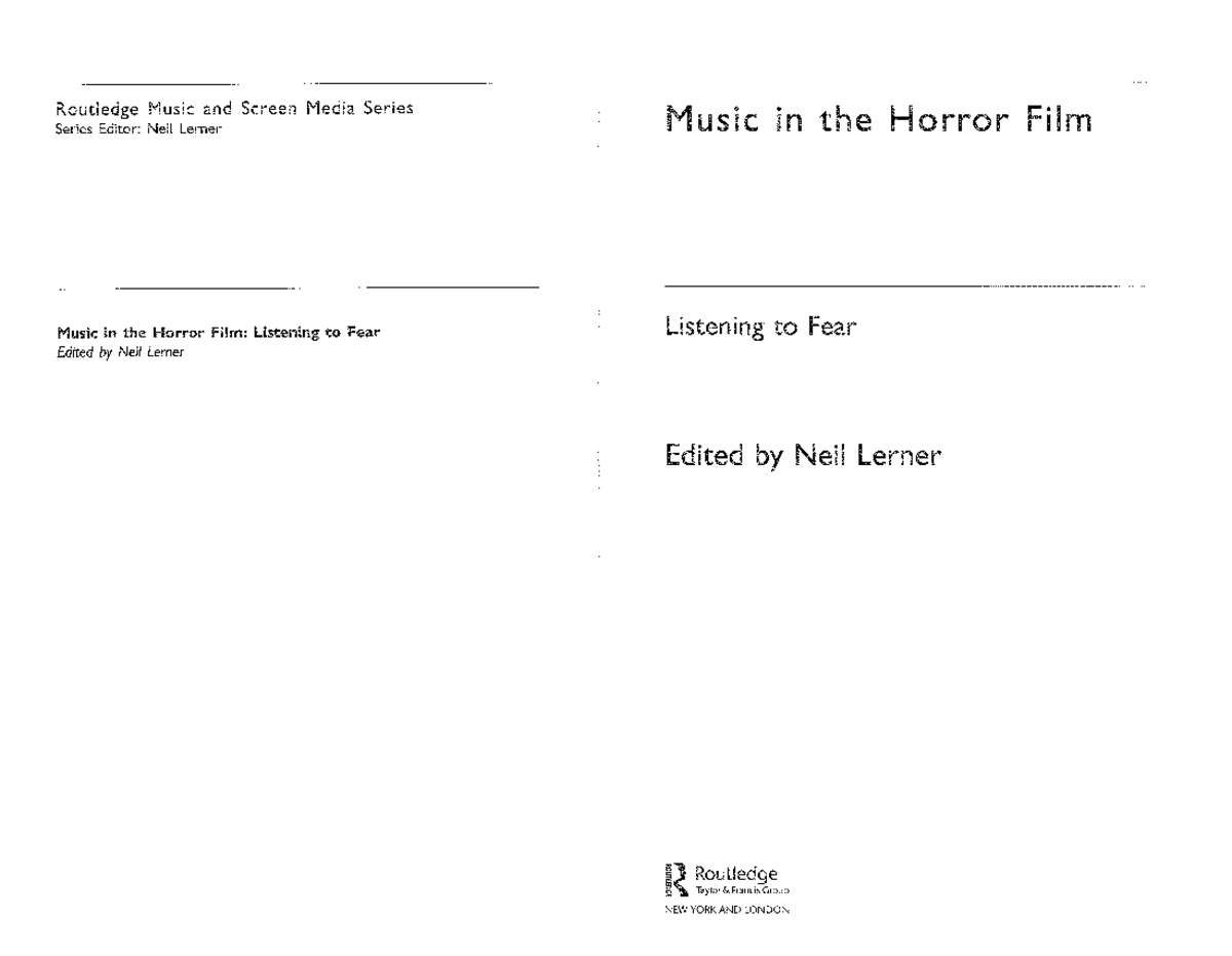Music in the Horror Film - FUNDAMENTOS DE LA COMUNICACIÓN - Studocu