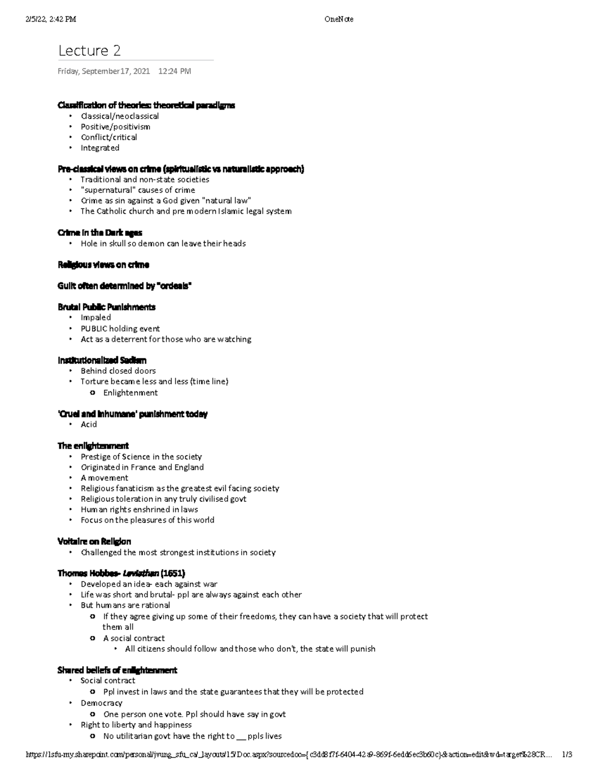 Lec 2 notes - 2/5/22, 2:42 PM OneNote - Studocu