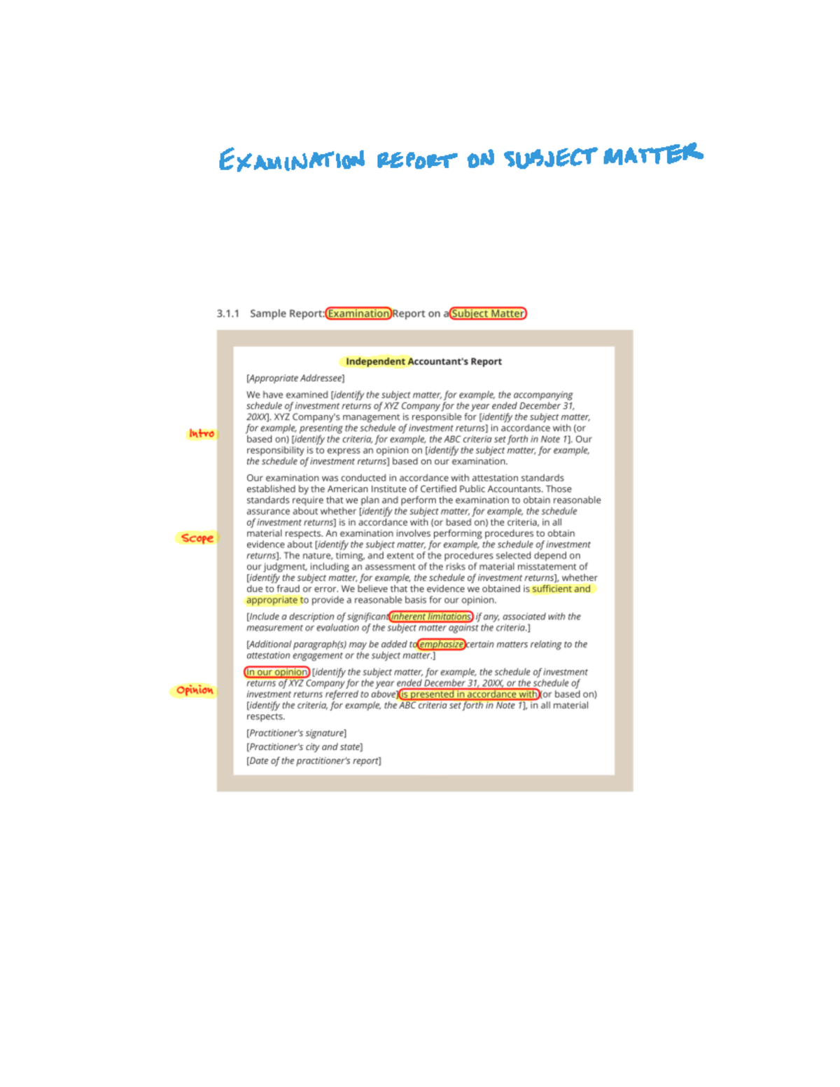 SSAE and SSAR Report Samples - BUS A534 - Studocu