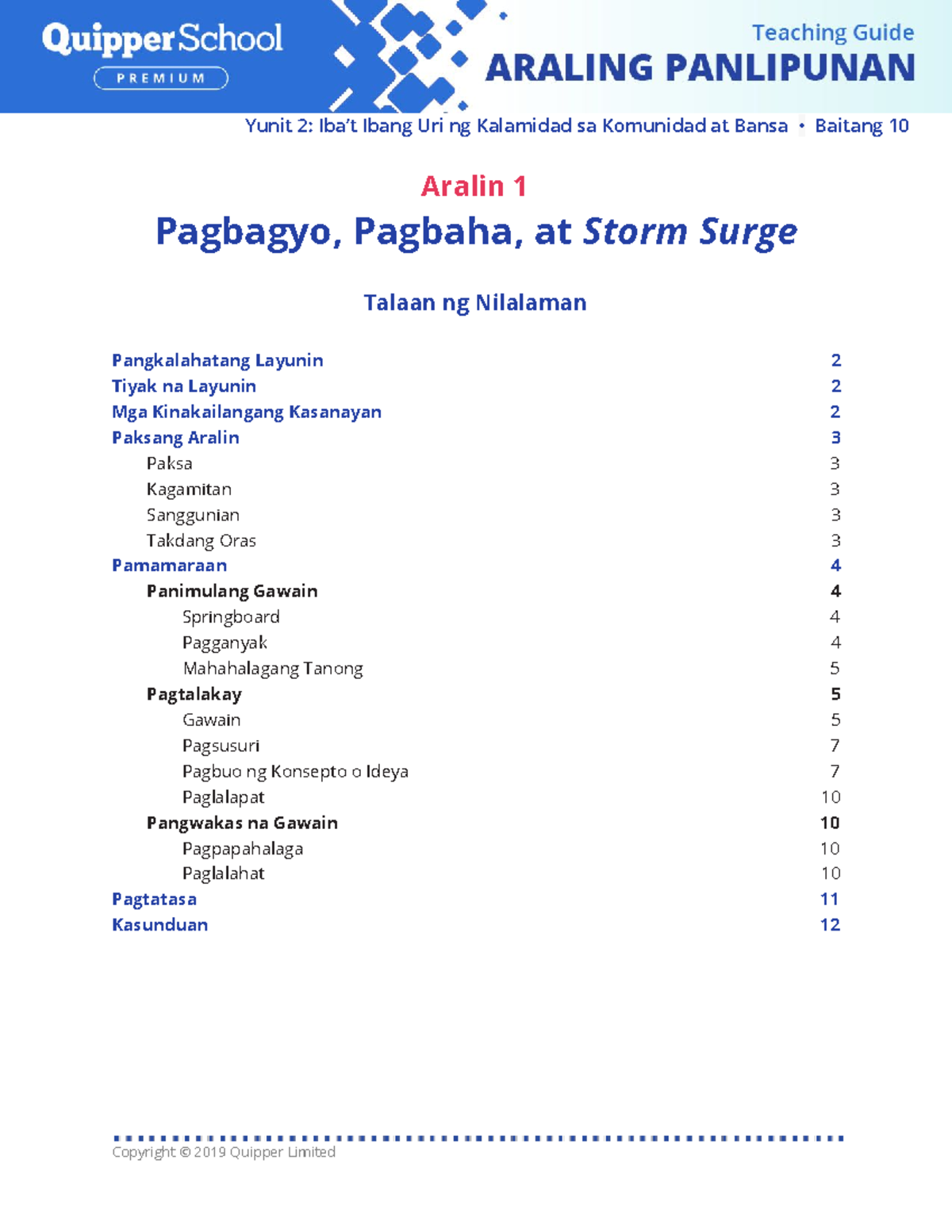 AP10 U2 L1 - AP10 U2 L1 - Pagbagyo, Pagbaha, at Storm Surge - Aralin ...