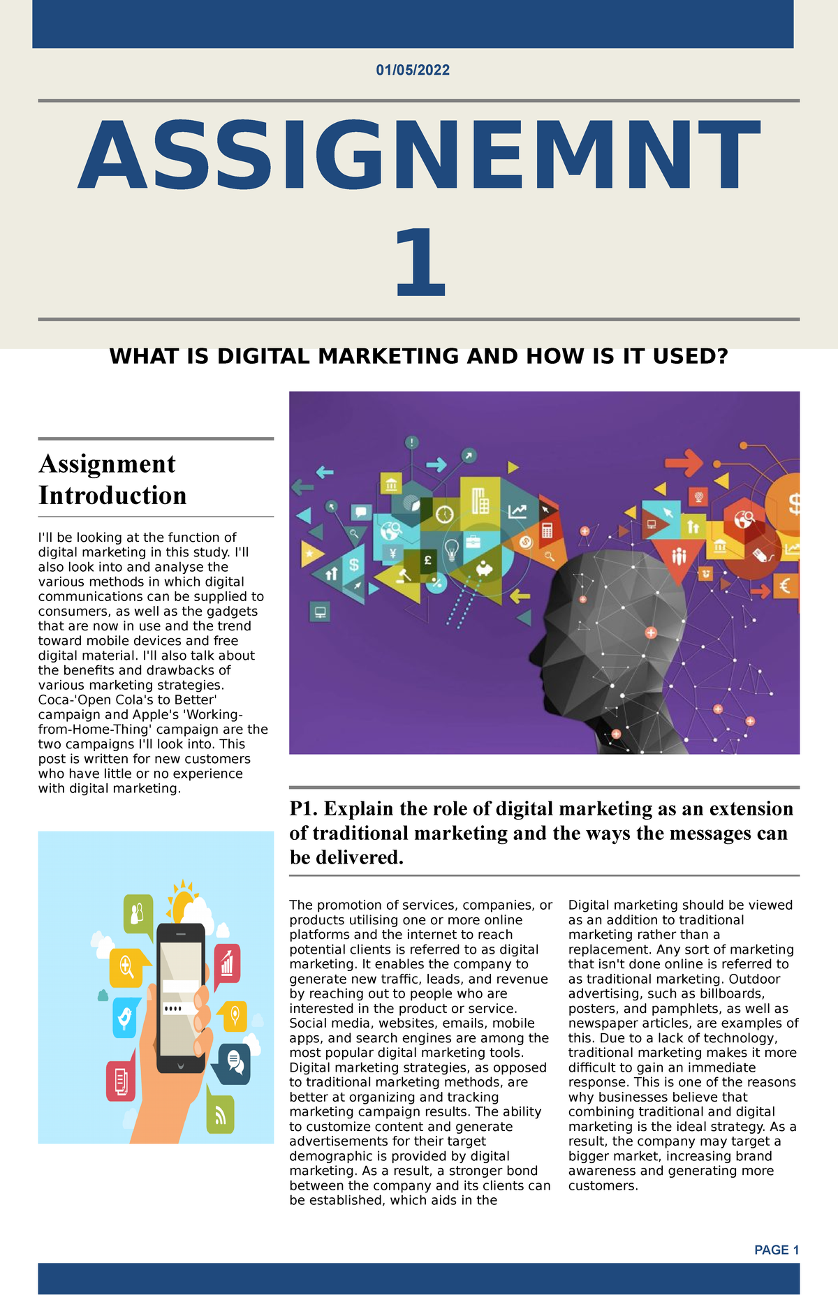 Assignment 1 marketing - 01/05/ ASSIGNEMNT 1 WHAT IS DIGITAL MARKETING ...