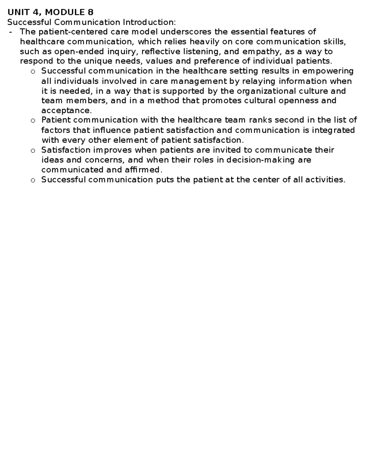 Unit 4, Module 8 Intro - Personal Notes - UNIT 4, MODULE 8 Successful ...