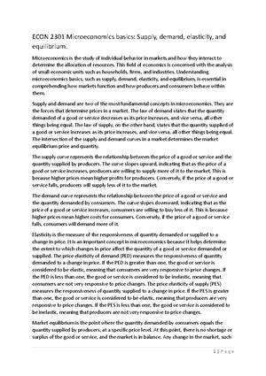 ECON 2301 Market Structures Comparing Perfect Competition, Monopolistic ...
