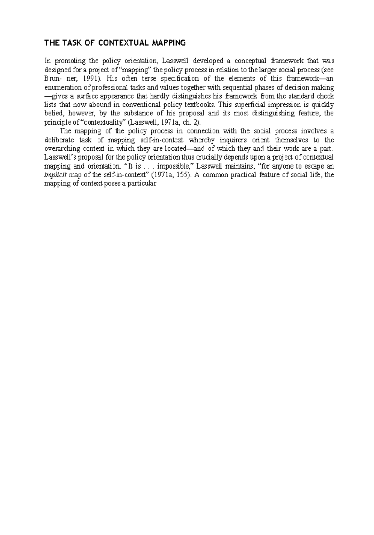 THE TASK OF Contextual Mapping - THE TASK OF CONTEXTUAL MAPPING In ...