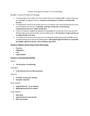 Chapter 1 Vanders Human Physiology Assingment - Chapter 1 Vander’s Human Physiology Assignment ...