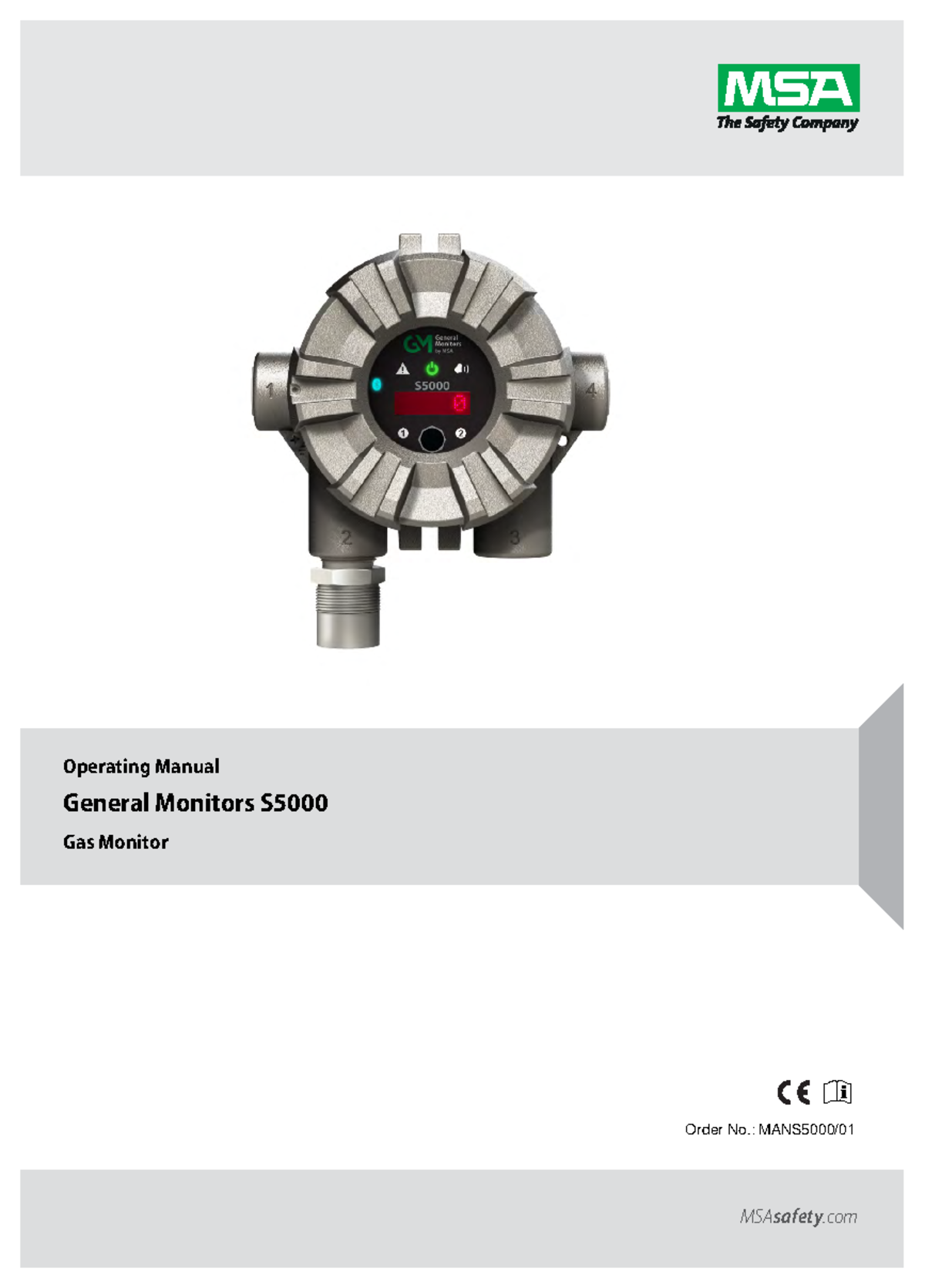 S5000 Detector de Gas - MSAsafety Operating Manual General Monitors S ...