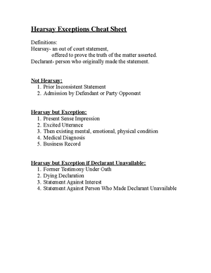 Character Evidence Flow Chart - LAW 5605 - Studocu