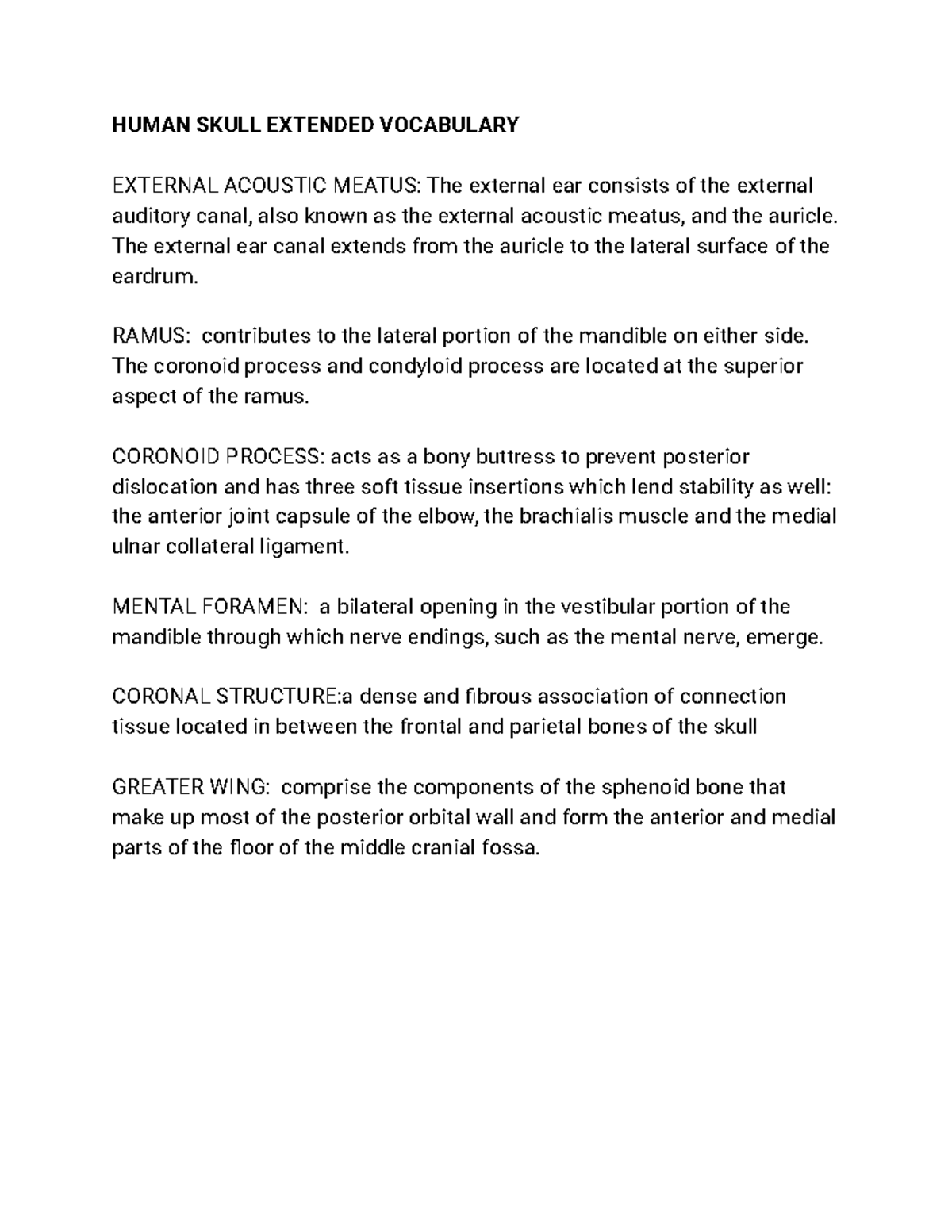 Untitled document - HUMAN SKUL EXTENDED VOCAB - HUMAN SKULL EXTENDED ...