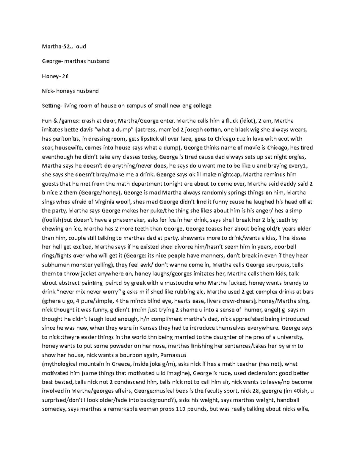 Whos Afraid of Virginia Woolf Summary - The Goat Or Who is Sylvia ...