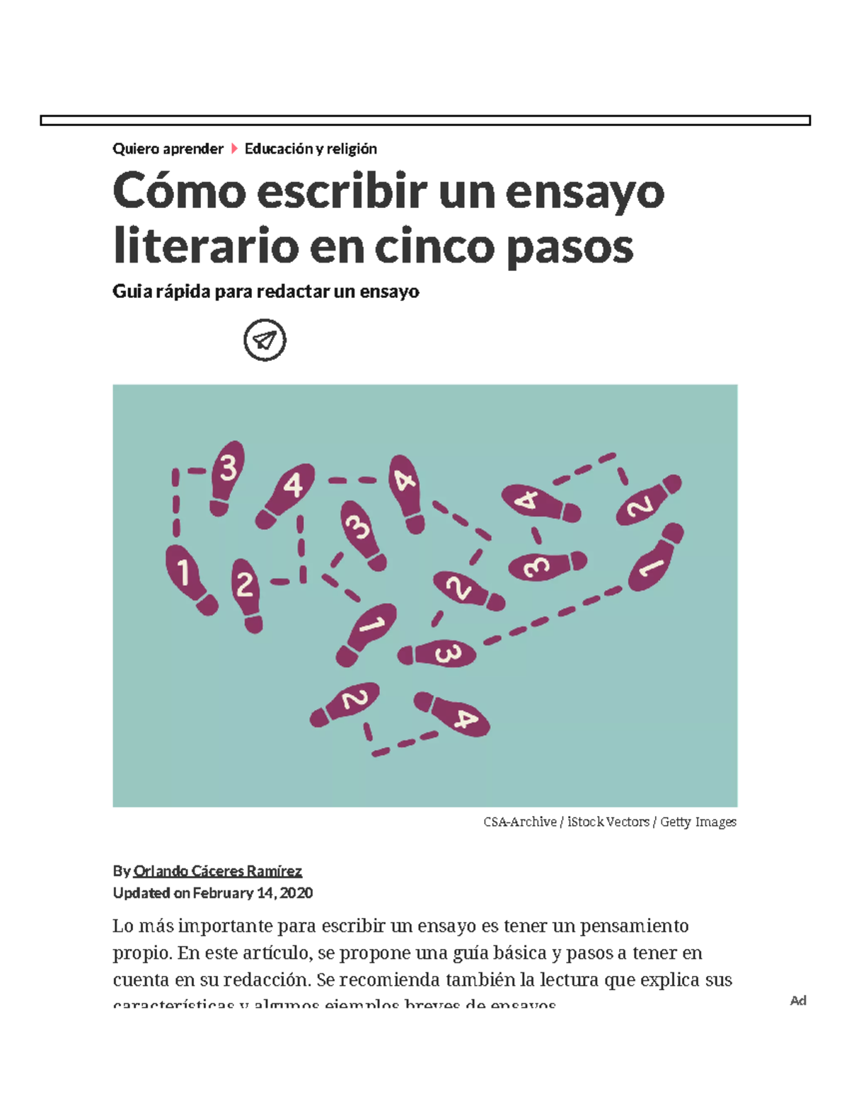 Cómo escribir un ensayo literario en cinco pasos - Quiero aprender ...