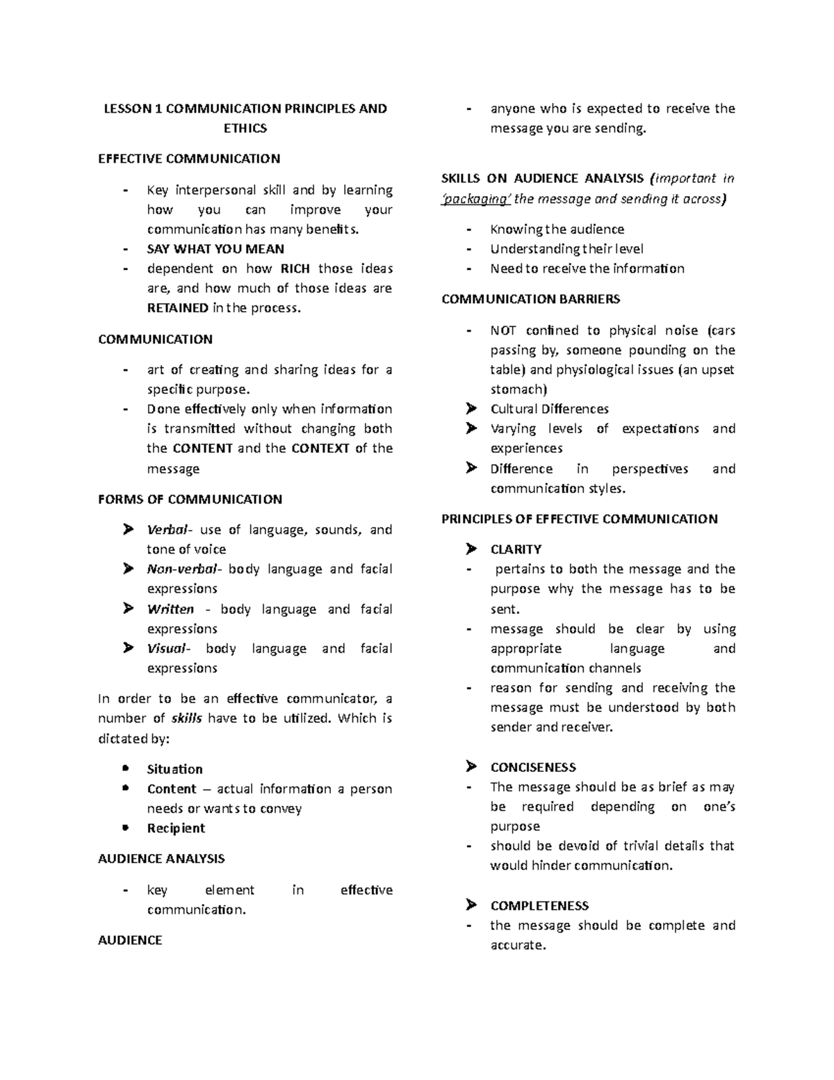 Purcomm Midterms - Purposive Communication - LESSON 1 COMMUNICATION ...