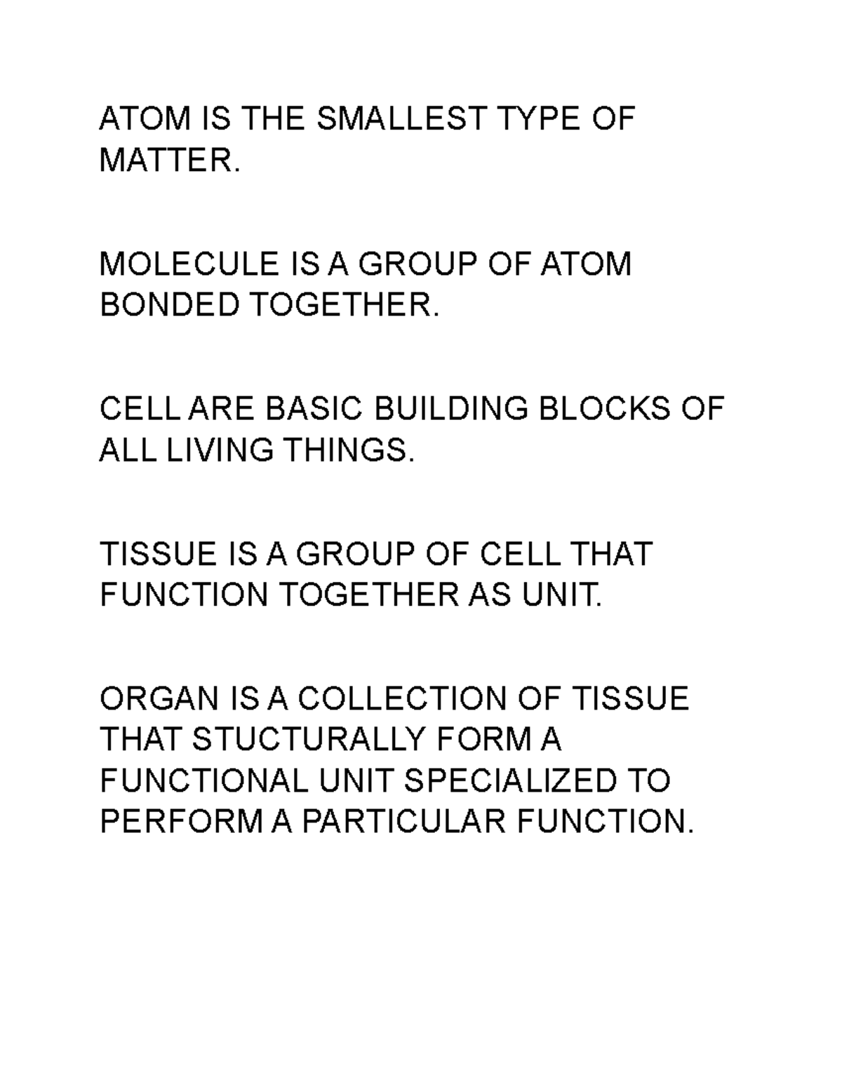 ATOM IS THE Smallest TYPE OF Matter - ATOM IS THE SMALLEST TYPE OF ...