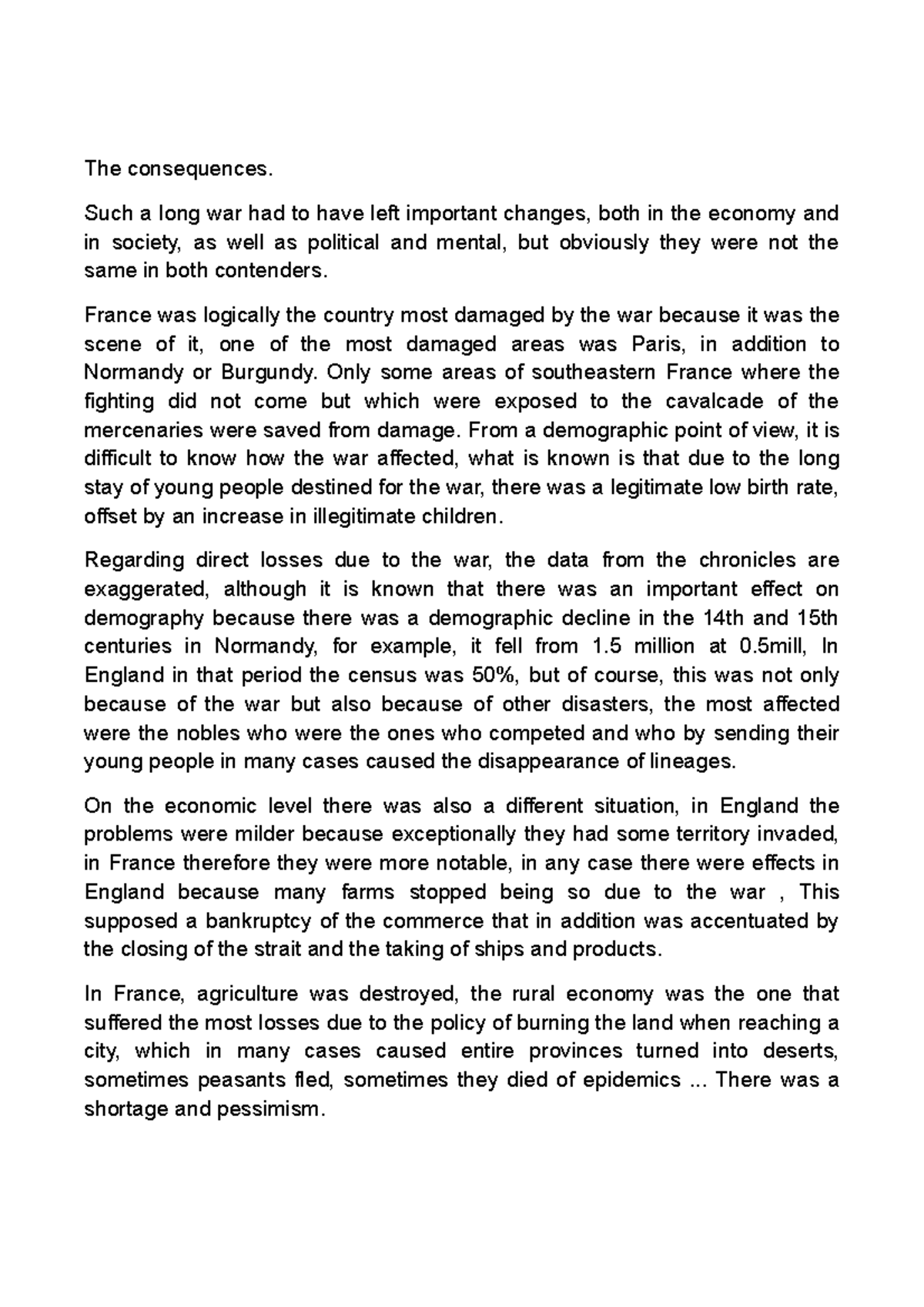 Lessons 2 Introduction To World Civilization II - The consequences ...