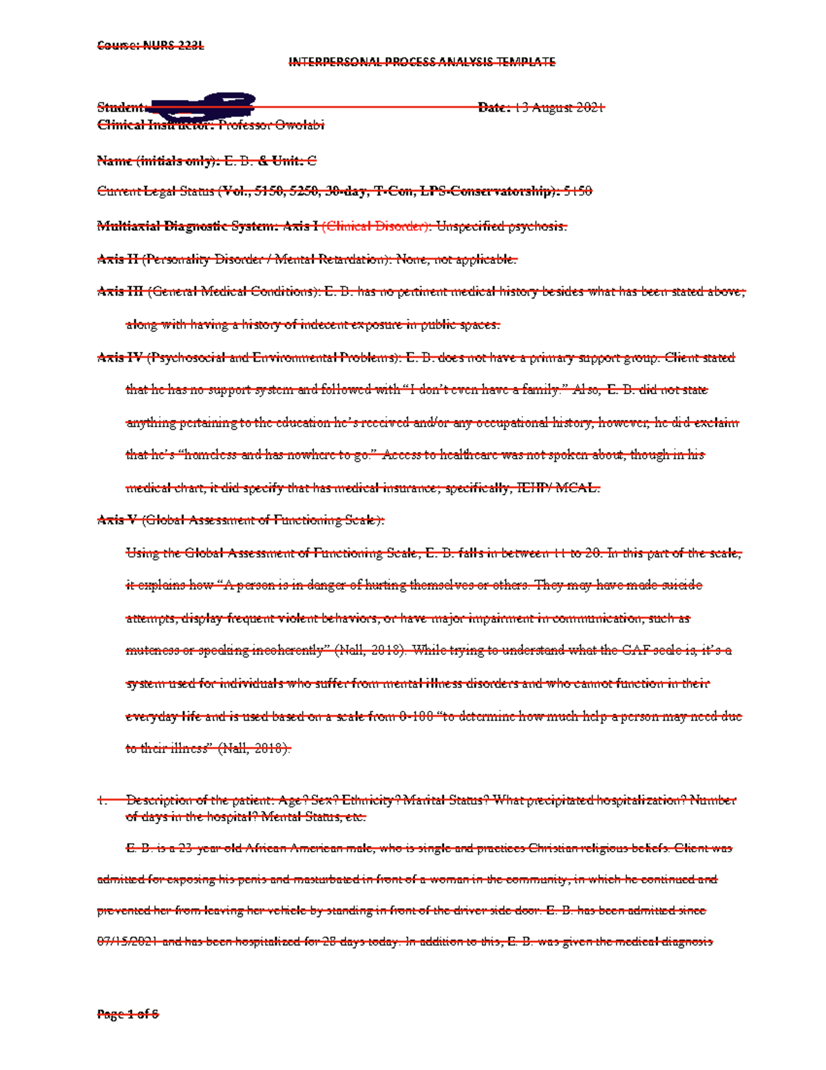 Temples ITP for week assignment week 4 - INTERPERSONAL PROCESS ANALYSIS ...