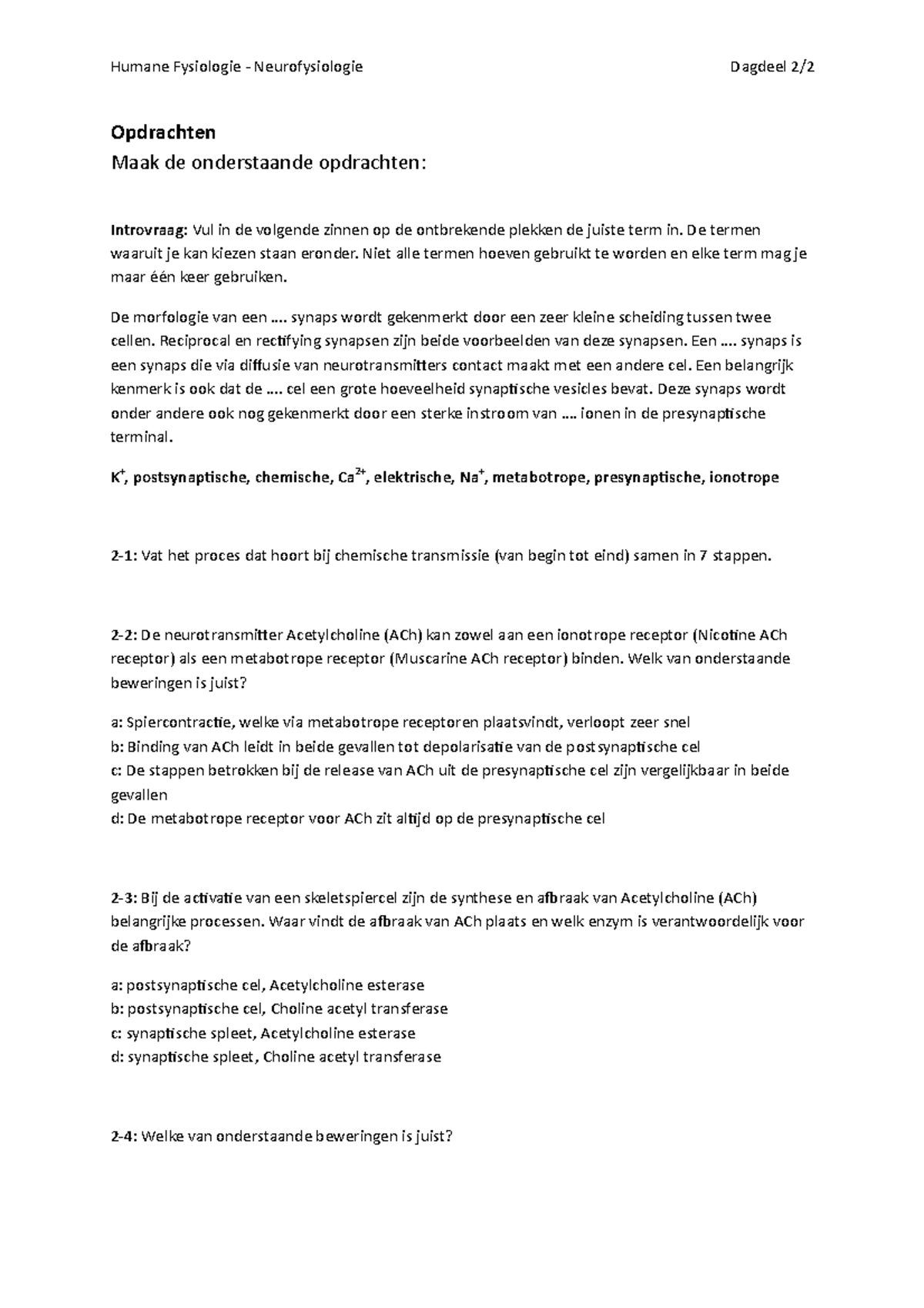 2021 NF Opdrachten Werkcollege 2 Final - Opdrachten Maak de ...