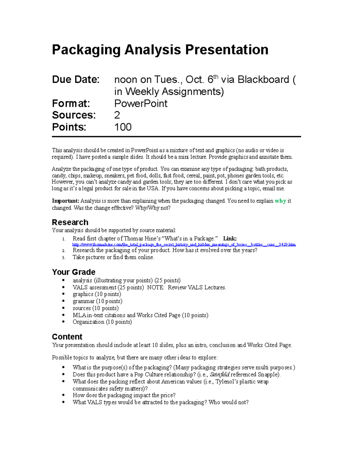 Packaging assignment Pop Culture 200 - Packaging Analysis Presentation ...