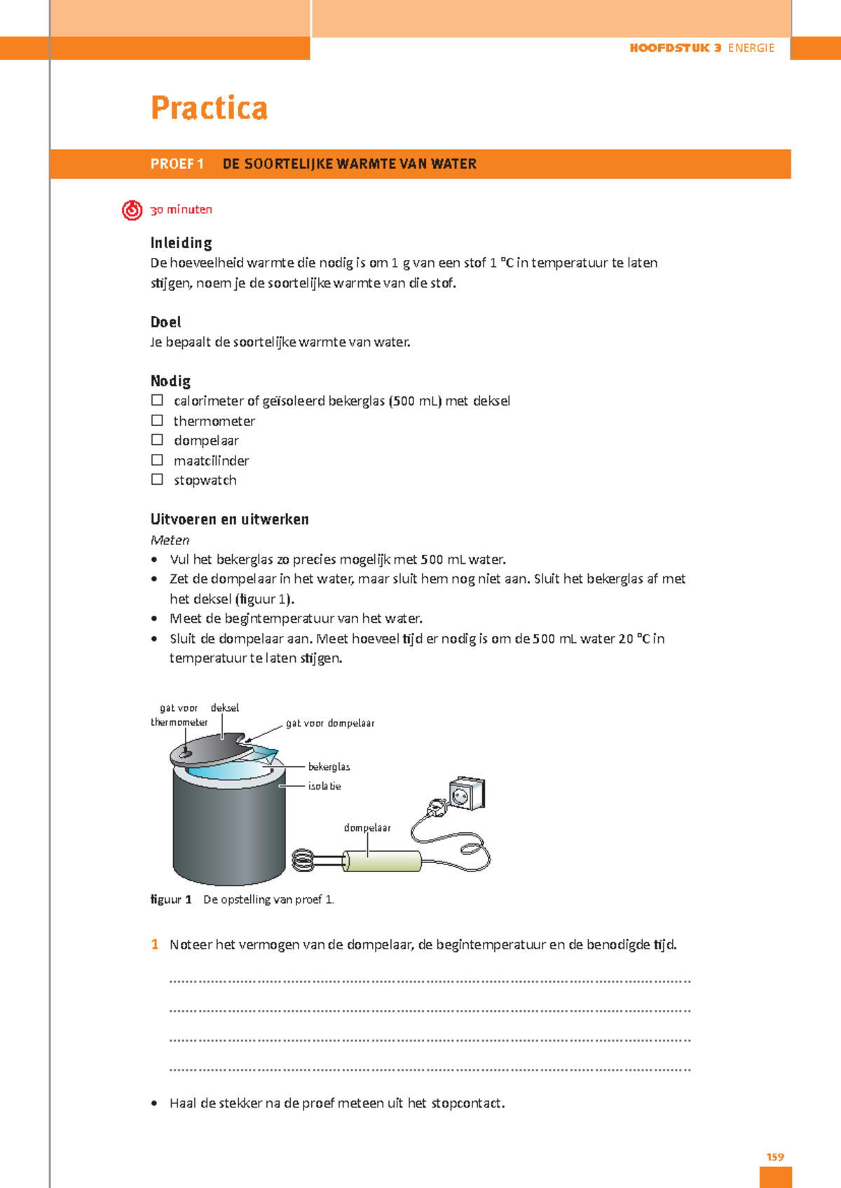 Nova NA 3 vg H3 practica - Natuurkunde - HOOFDSTUK 3 EnErgiE Practica PROEF 1 DE SOORTELIJKE ...