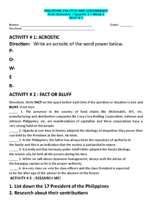 PPG - Historical Background of Philippine Democratic Politics - School ...
