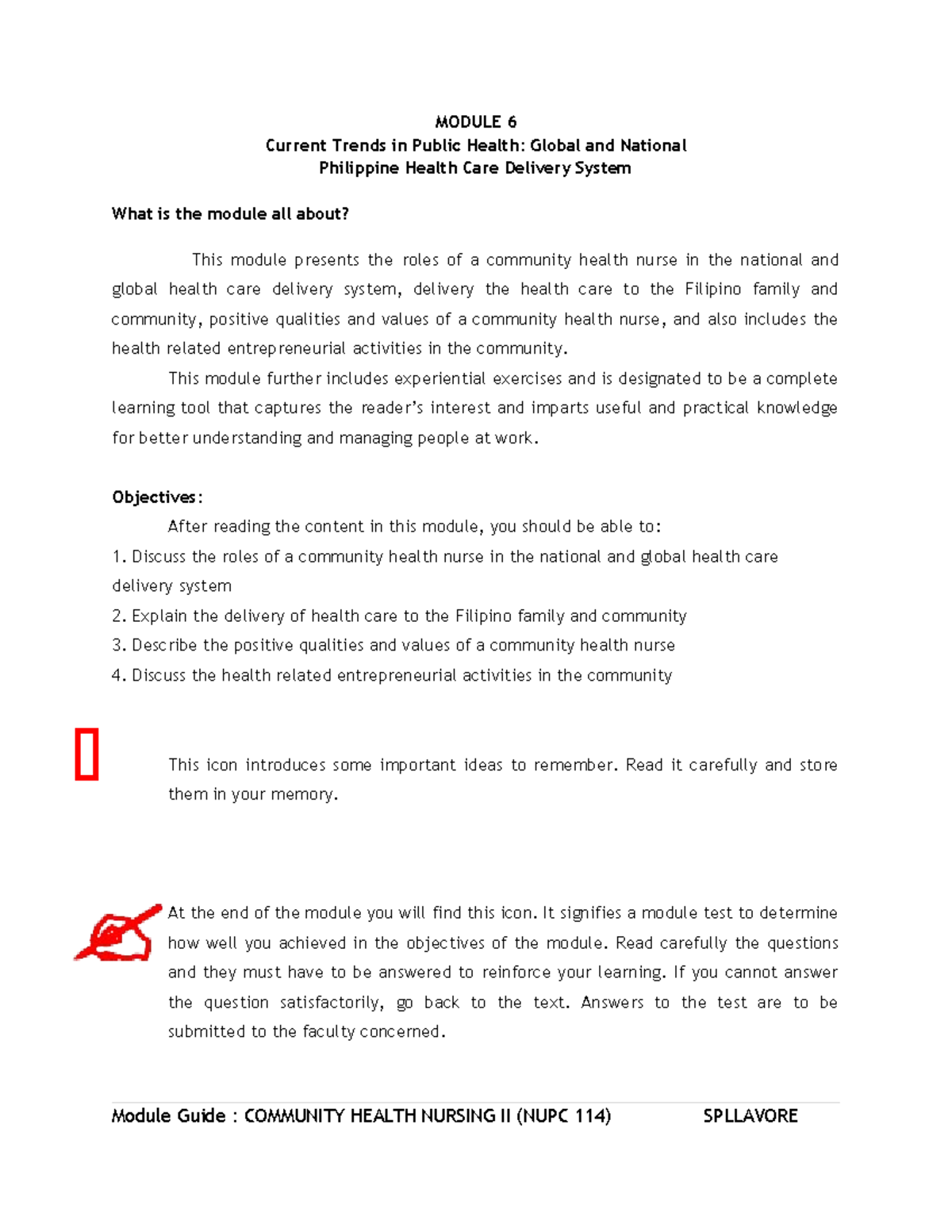 CHN 2 Module 6 - MODULE 6 Current Trends in Public Health: Global and National Philippine Health ...