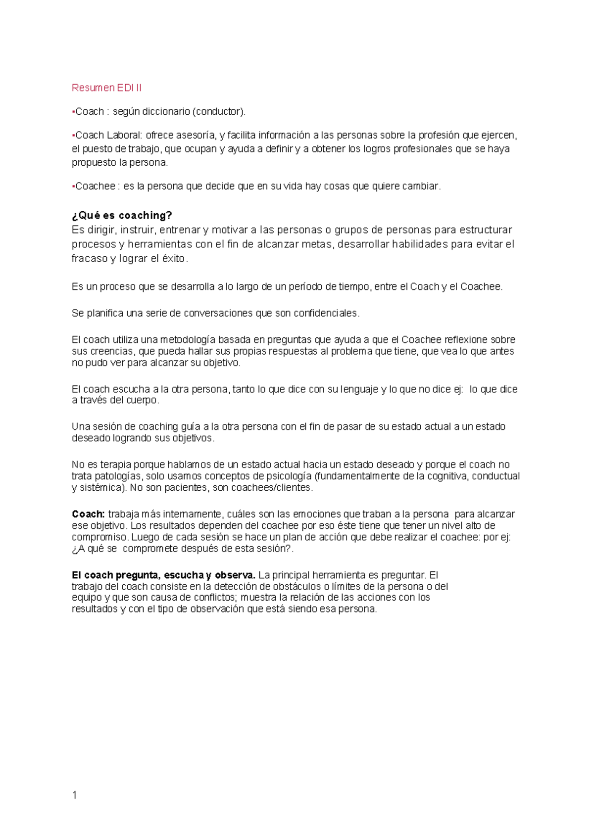 Resumen EDI II - KNKL - Resumen EDI II • Coach : según diccionario ...