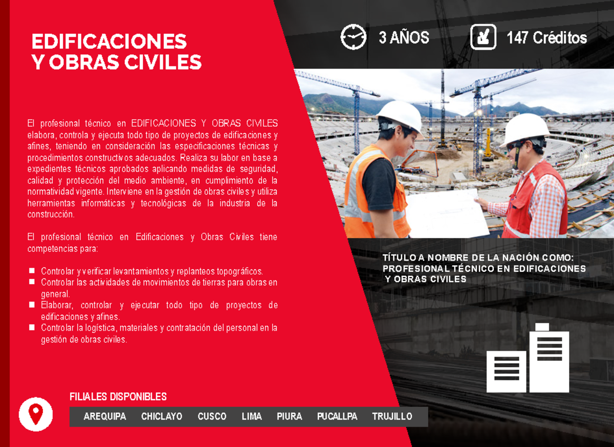 INFO Edificaciones - Hola - El profesional técnico en EDIFICACIONES Y OBRAS CIVILES elabora ...