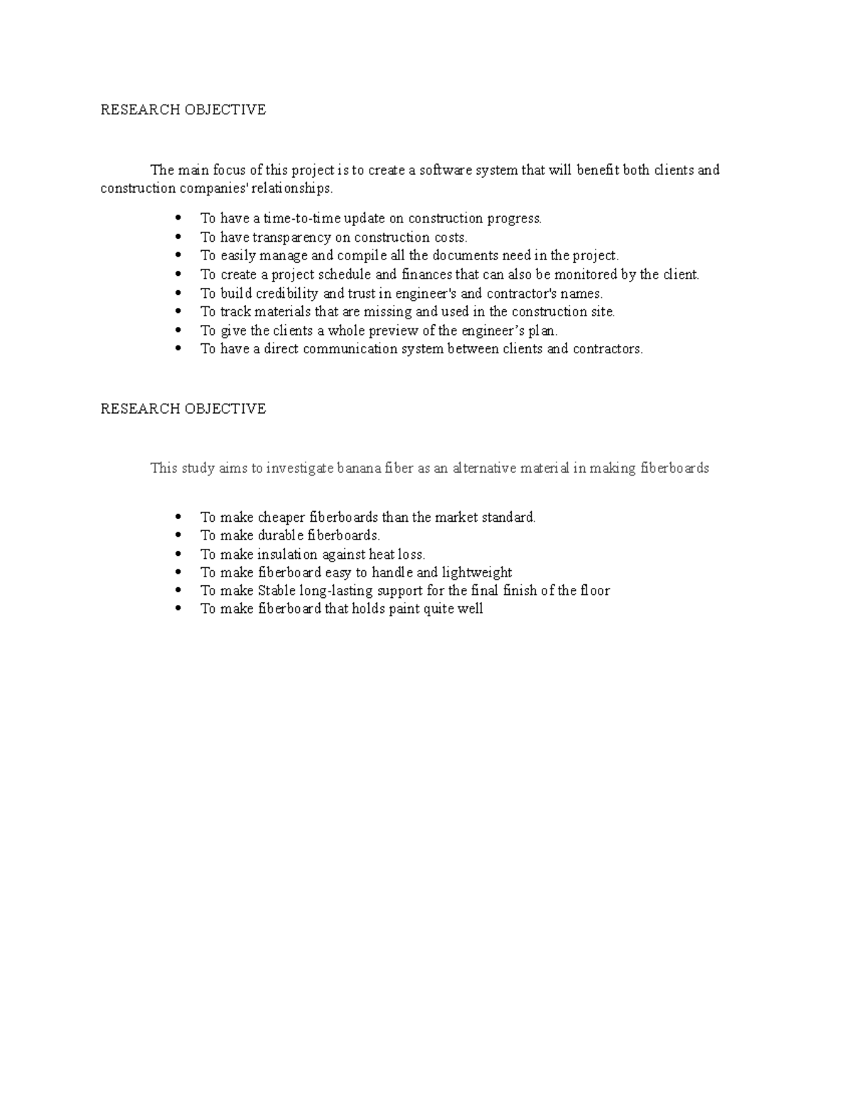 Research Objective-1 - REVIEWER - RESEARCH OBJECTIVE The main focus of ...