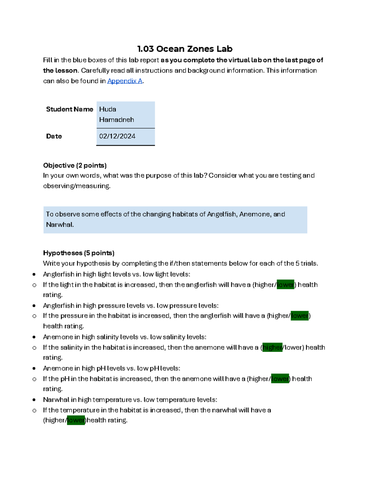 01 - asdfghjklpoiuytrewqas - 1 Ocean Zones Lab Fill in the blue boxes ...