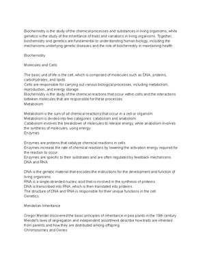 Human Biology Course Chapter One Notes - BIO-1050 - Studocu