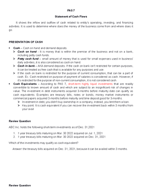 PAS 2 - Inventories - PAS 2 Inventories DEFINITION OF INVENTORIES Inventories – Are assets which ...