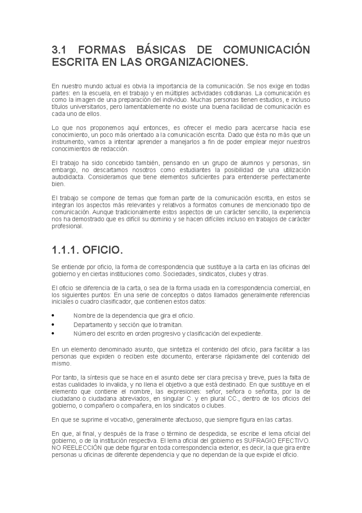 3.1 Formas Básicas DE Comunicación Escrita - 3 FORMAS BÁSICAS DE COMUNICACIÓN ESCRITA EN LAS ...