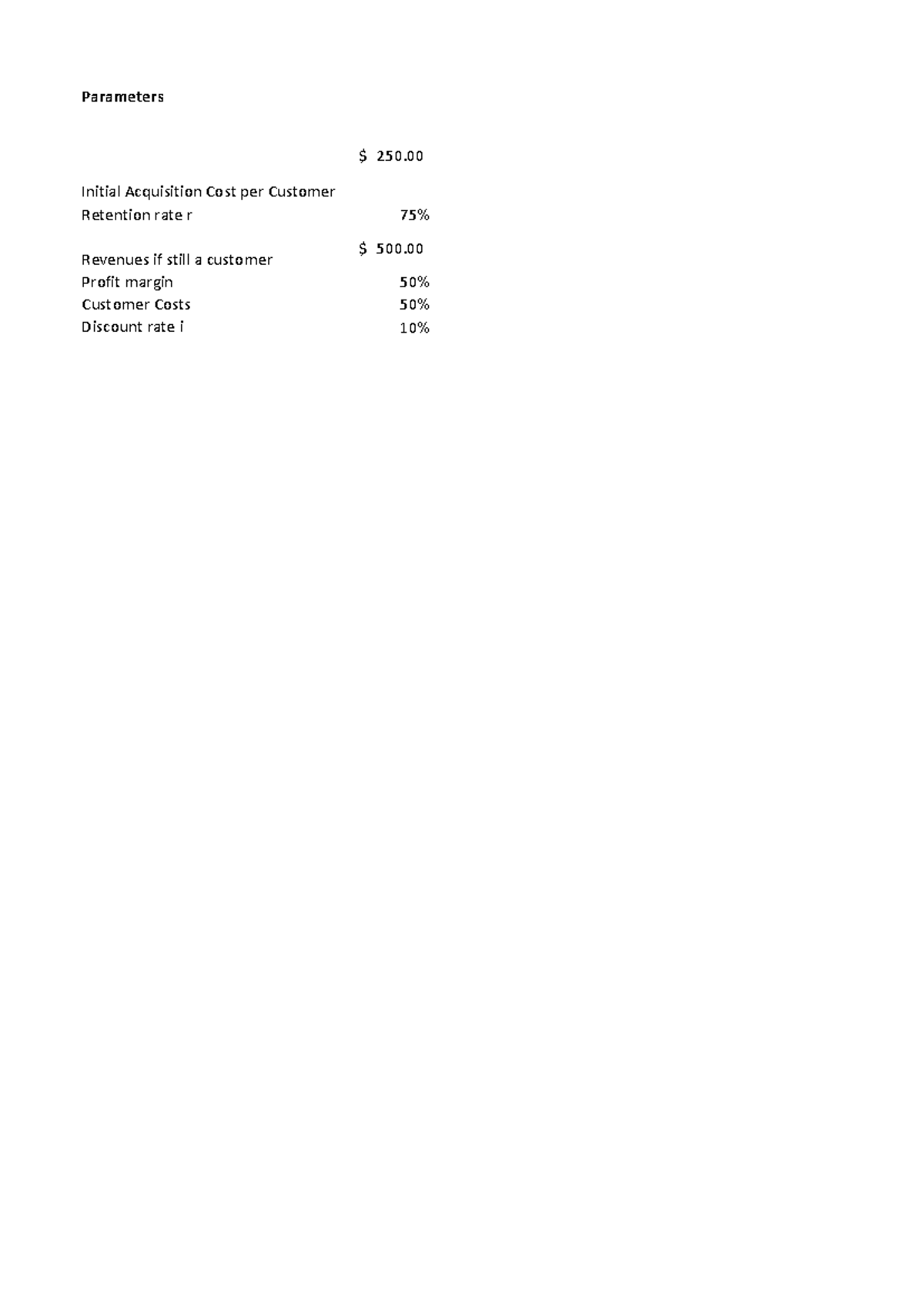 Lecture Unit 4 Example Ii Clv Calculation Parameters Initial