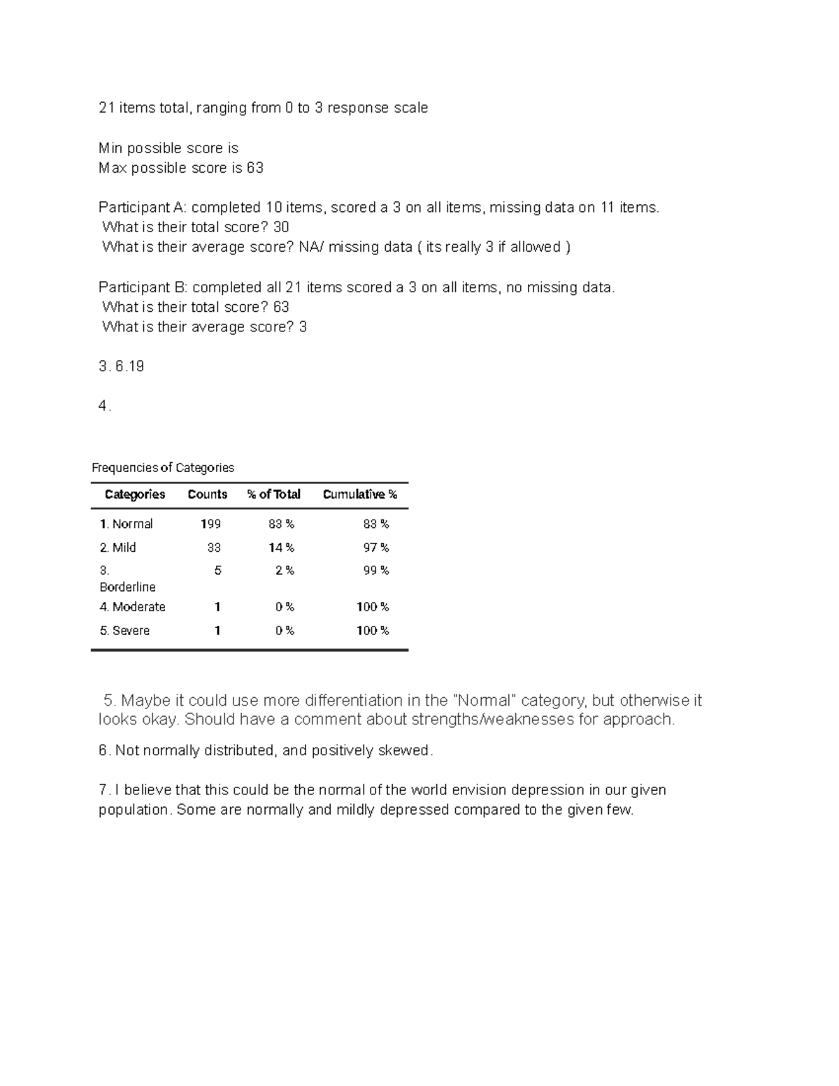 Overview of jamovi #1 - Data Set Practice - 21 items total, ranging ...