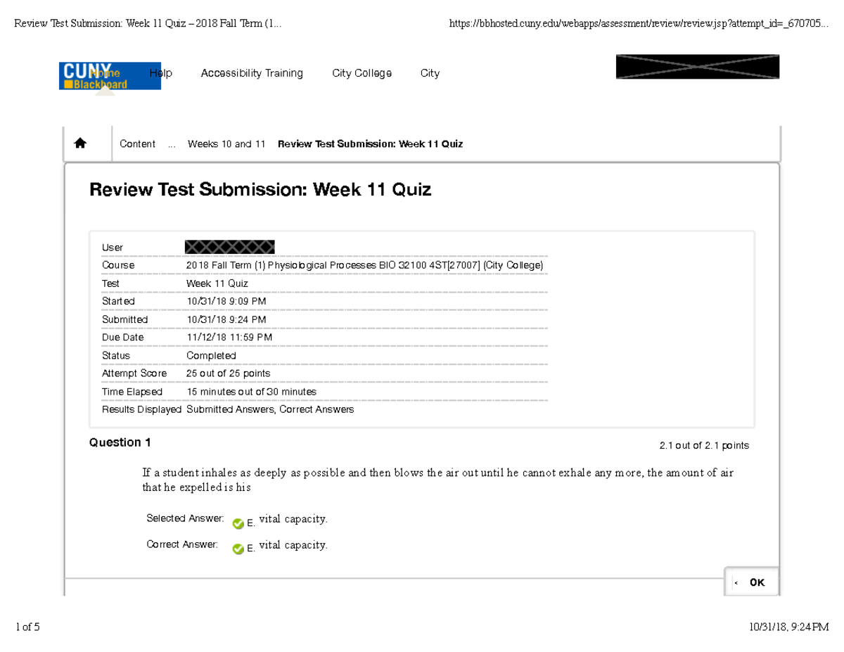 Week 11 quiz solution - H Content ... Weeks 10 and 11 Review Test ...