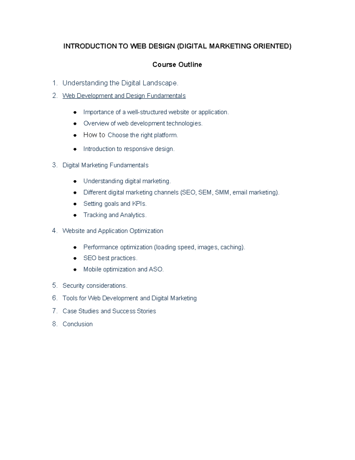 Introduction TO WEB Design ( Digital Marketing) - INTRODUCTION TO WEB ...