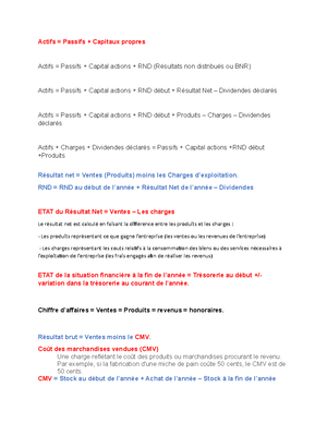 Formules comptabilité - COMP30900 - Studocu