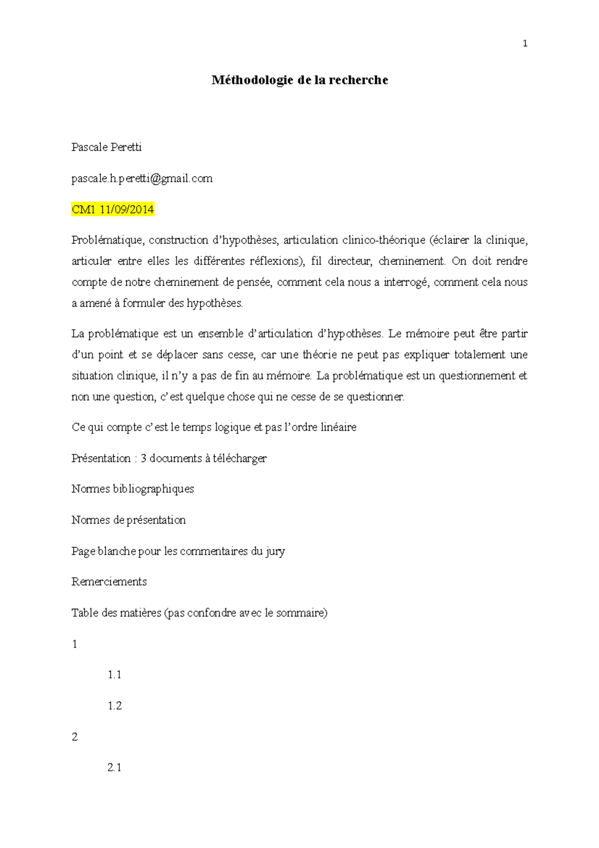 Méthodologie de la recherche - Méthodologie de la recherche Pascale ...