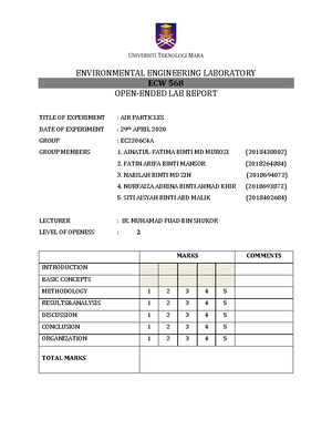 LAB Report Water Quality ( Drinking Water) - Result AND DATA Analysis ...