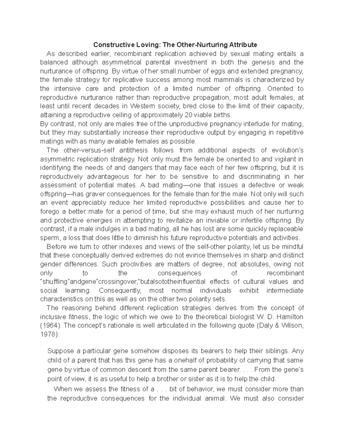 Evolution A Generative Source for Conceptualizing - Constructive Loving ...