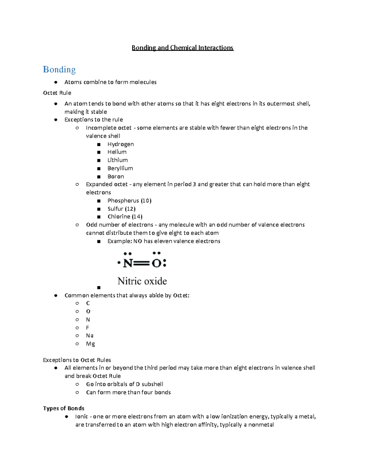 Copy of 3-Bonding and Chemical Interactions -2 - Bonding and Chemical ...