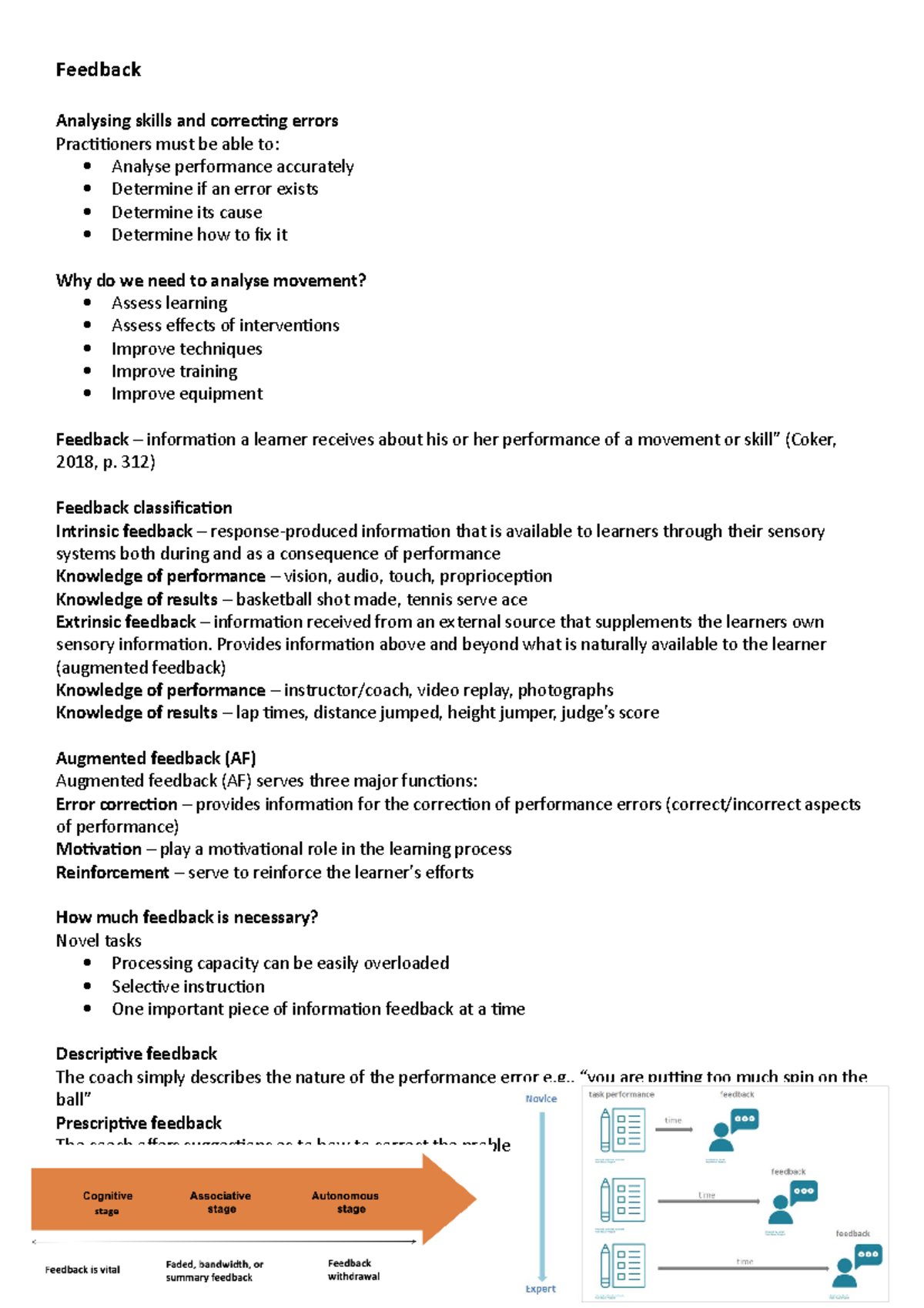 23.02 Feedback - Notes from lecture on 23.02.2021 - Feedback Analysing ...