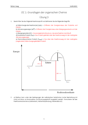 Übung 4 OC1 So Se 2023 Musterloesung - Organische Chemie I: Grundlagen ...